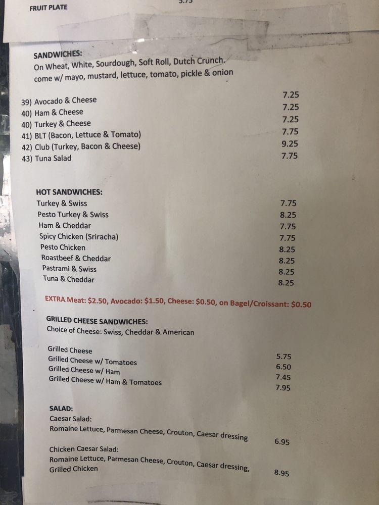 Menu at Cozy Cafe, San Francisco, 965 Sutter St C