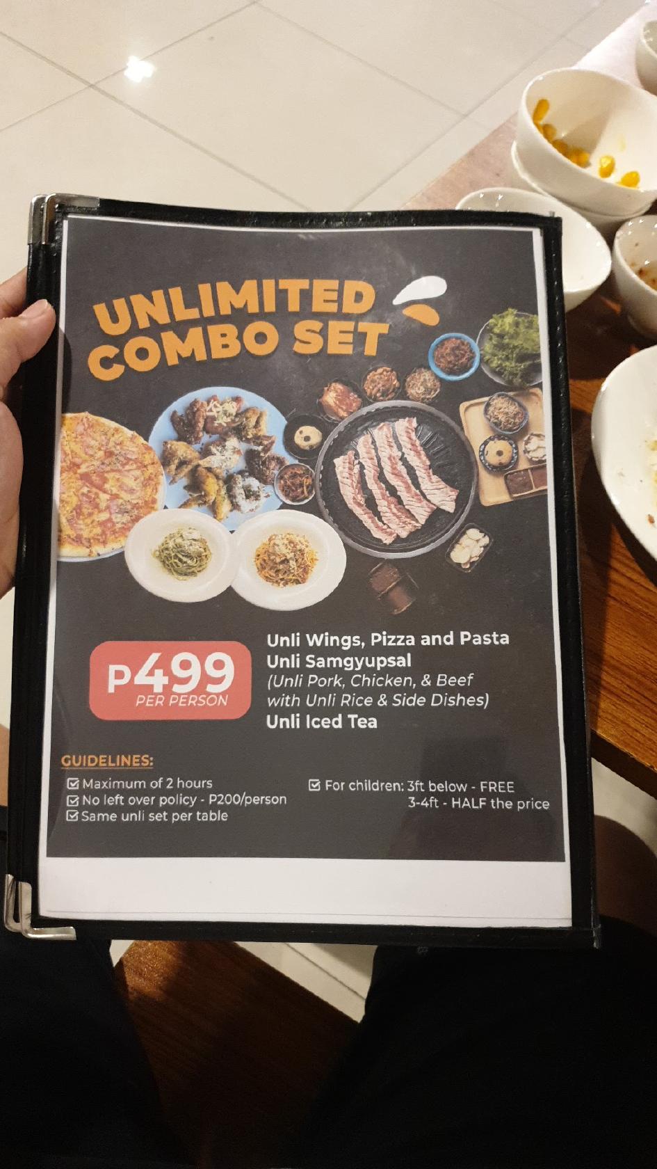 Menu at Gungjeon Unlimited Taytay Rizal restaurant, Taytay