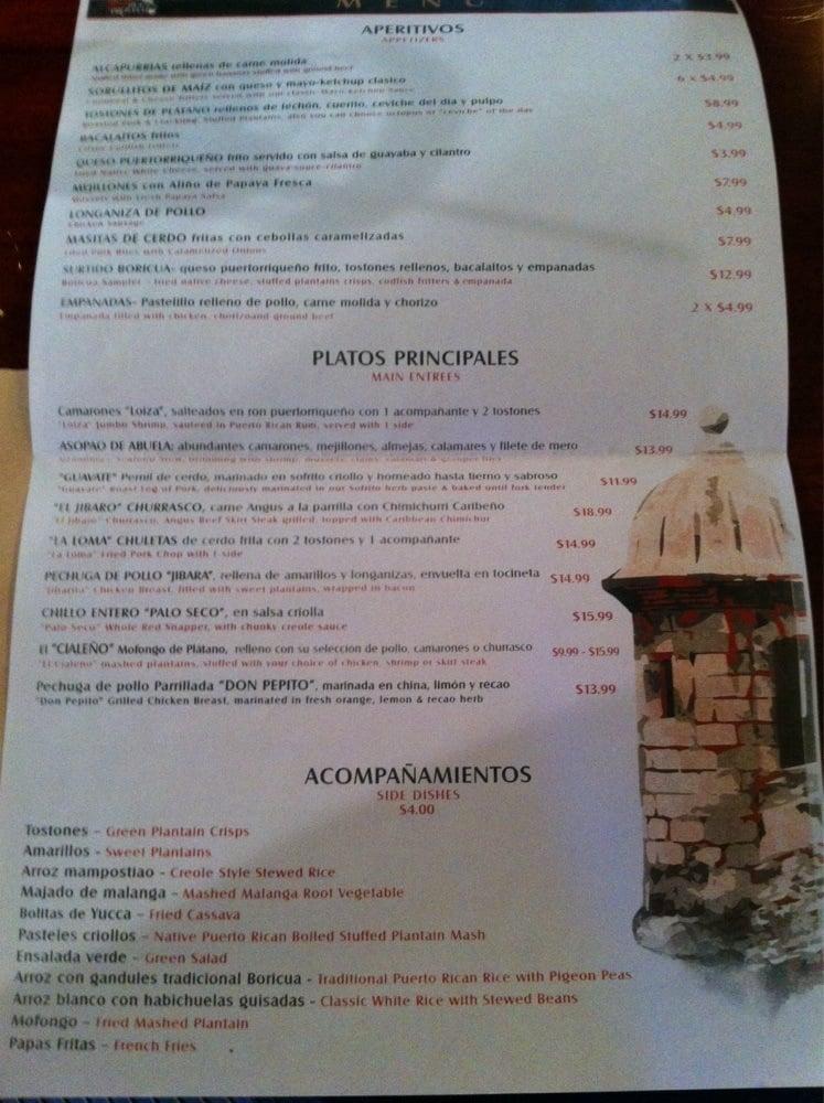 Menu at Buen Provecho Restaurant & Café, Hamilton Township