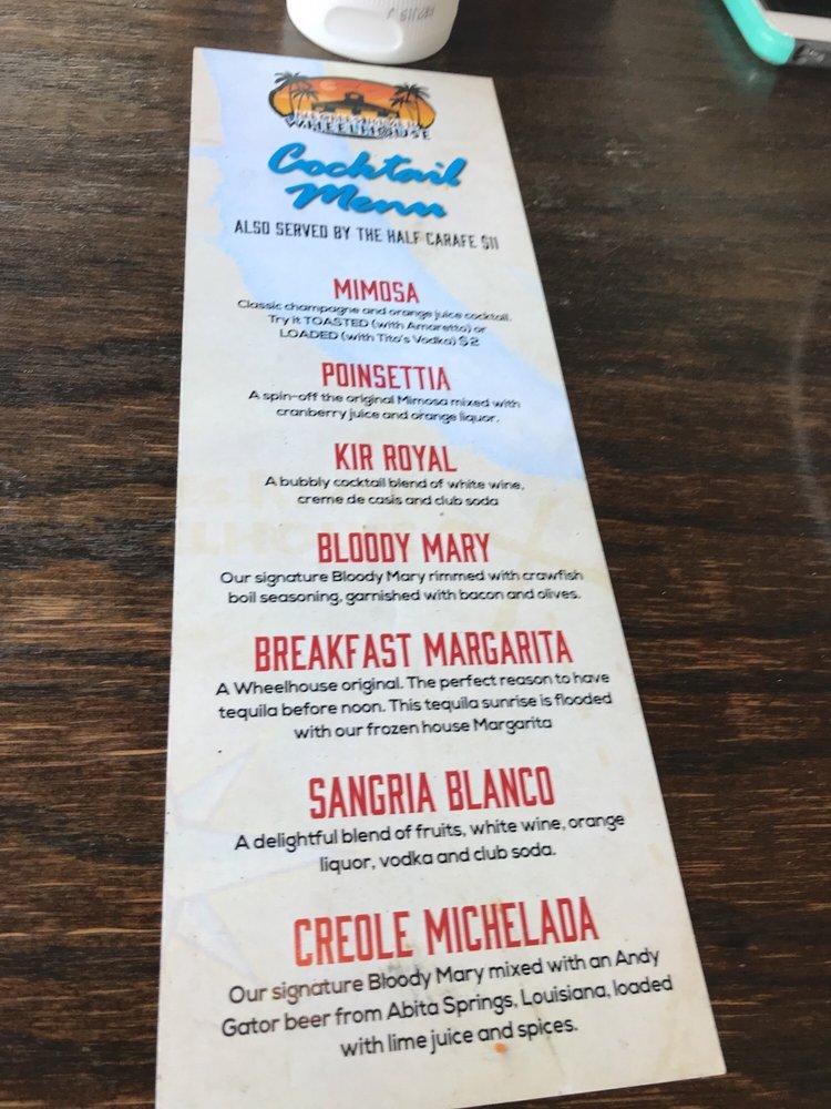 Menu at Neches River Wheelhouse restaurant, Port Neches