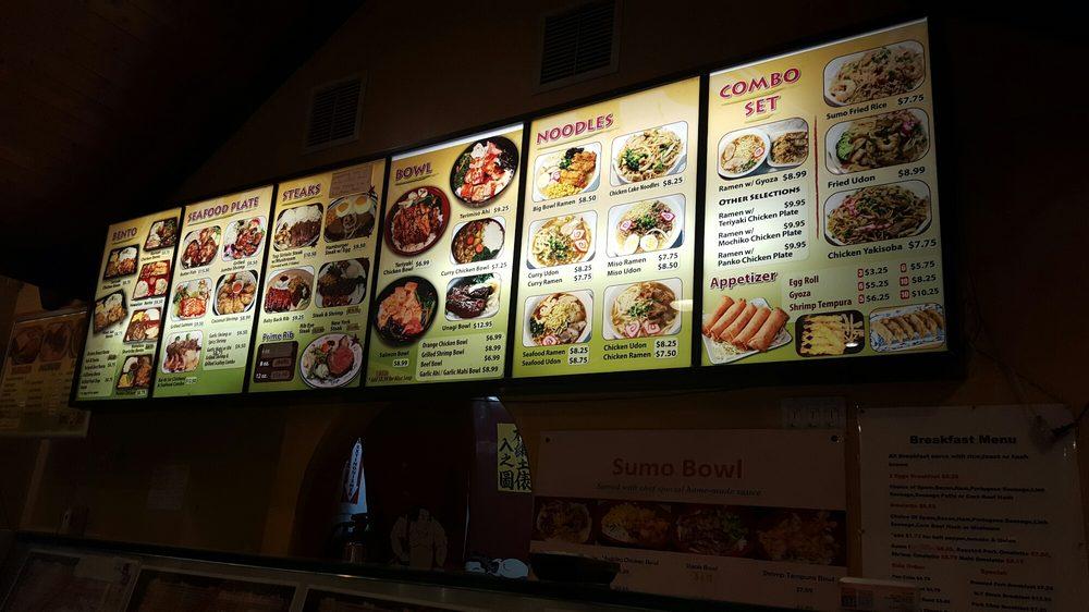 Menu at Sumo Deli restaurant, Kailua-Kona