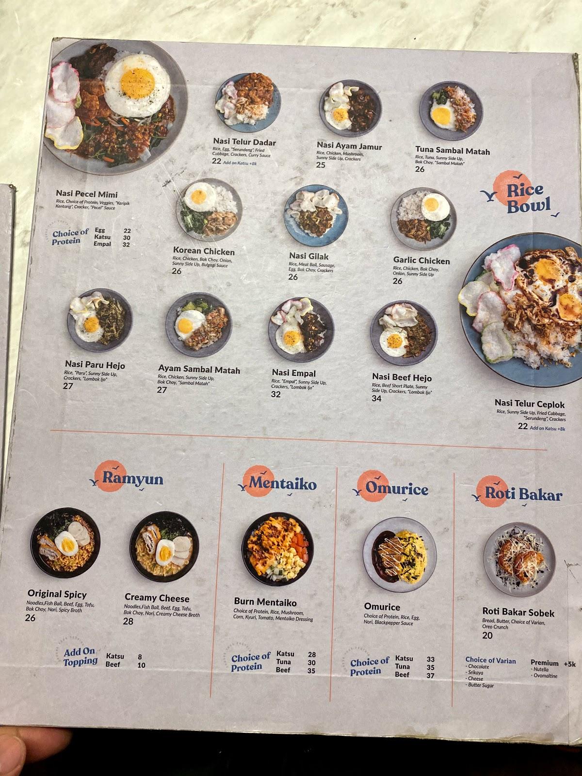 Menu at Arah Awan Coffee & Bar (RELX), Semarang