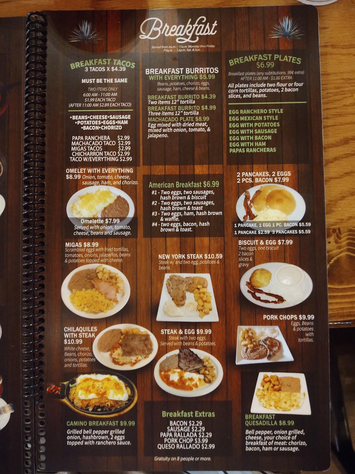 Menu at Los Tres Magueyes Cantina & Grill restaurant, Temple, S General ...