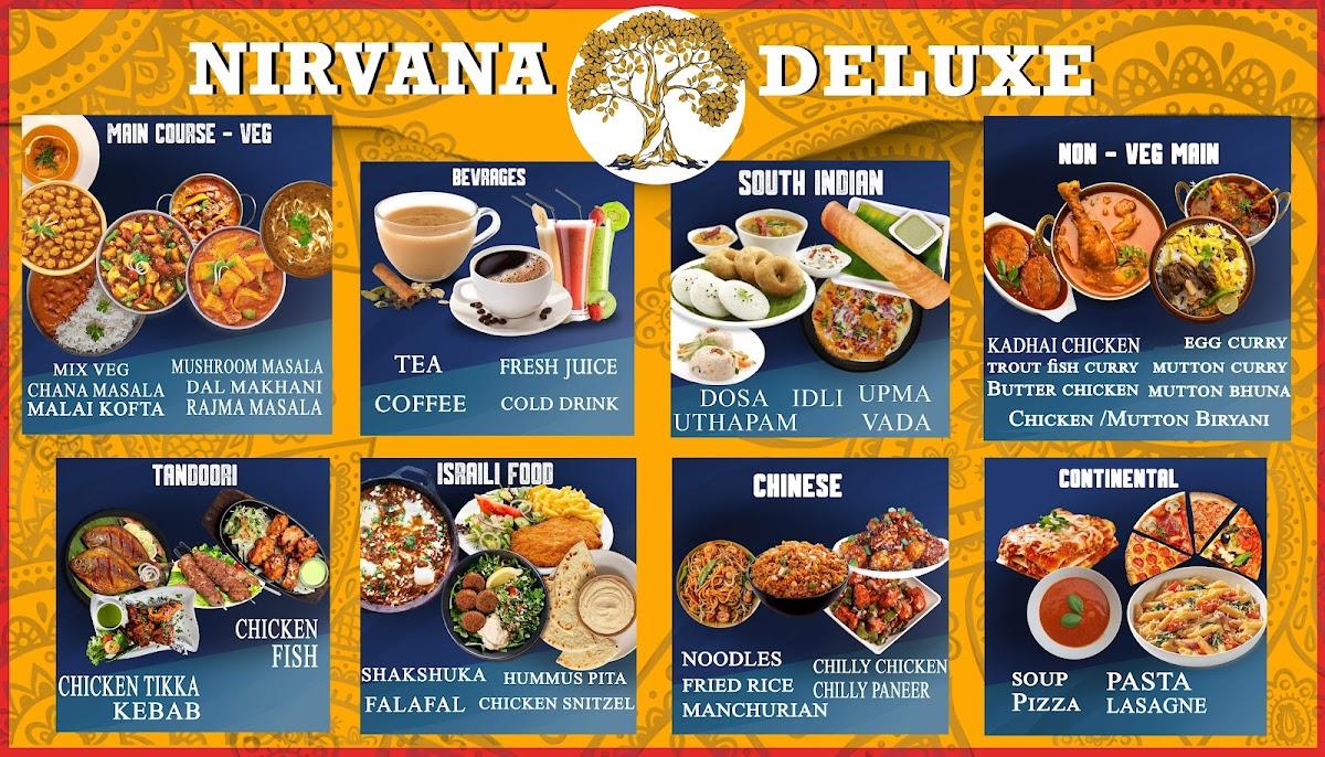Menu at Nirvana Deluxe roof top, Bashisht