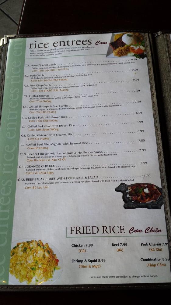 Menu at Pho Lena & Grill restaurant, Escondido
