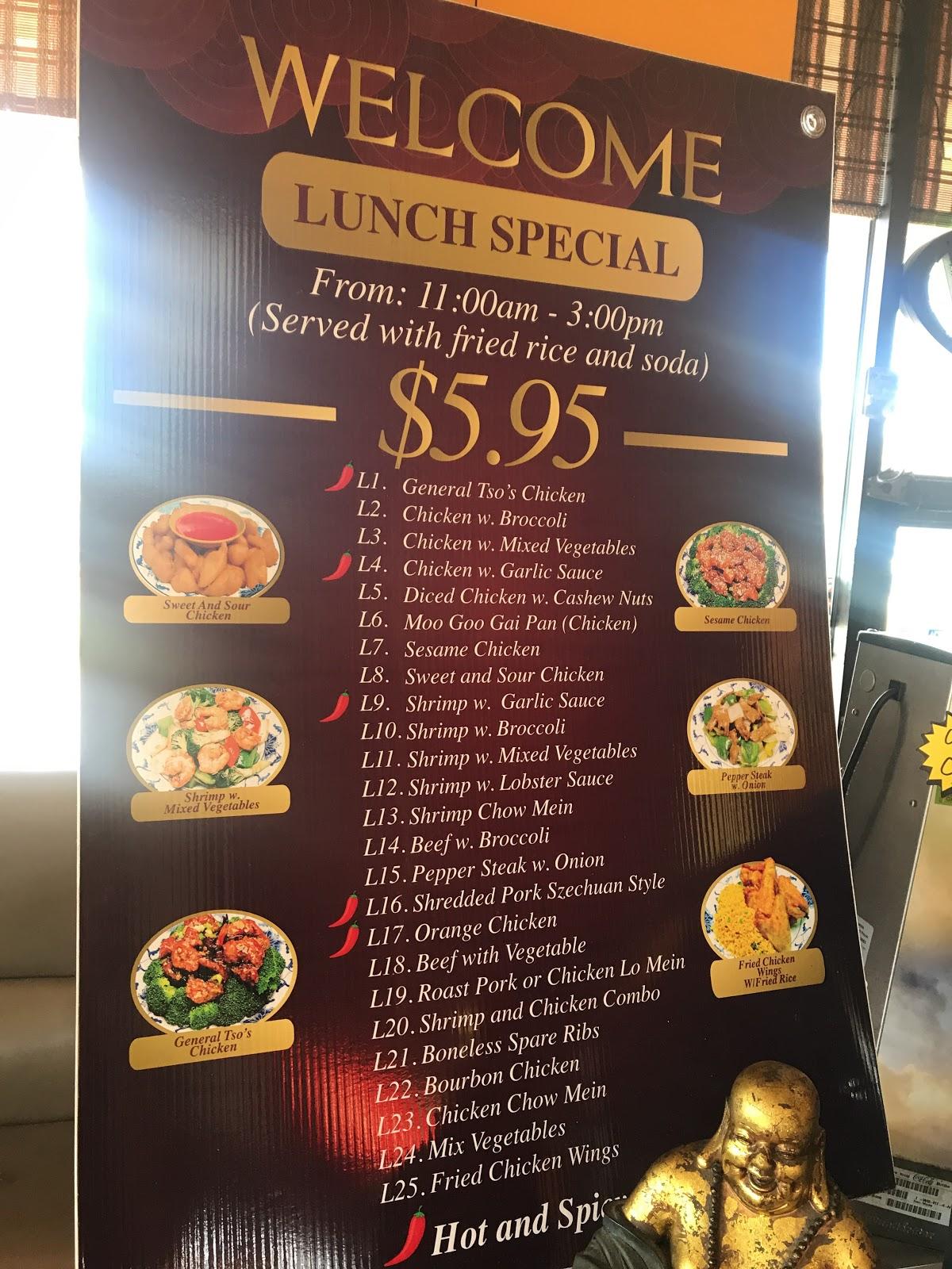 Menu at King Express restaurant, Orlando