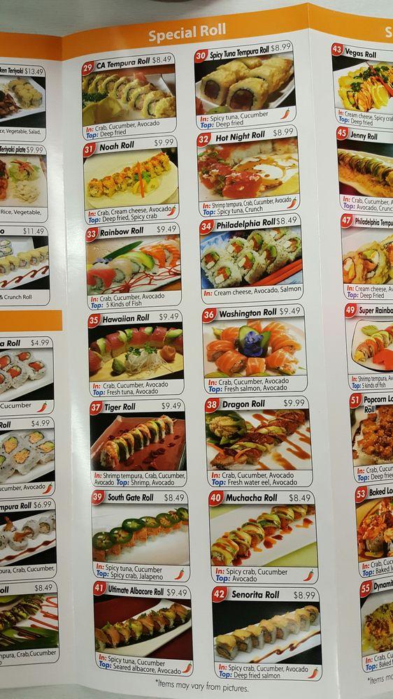 Menu at TH Teriyaki House restaurant, South Gate