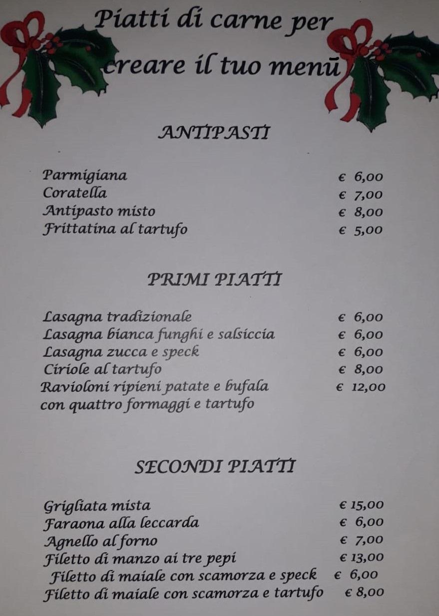 Menu at Il Capriccio del Gusto restaurant, Terni