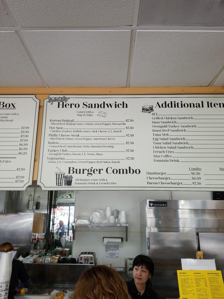 Menu at Justin's Cafe, Raleigh