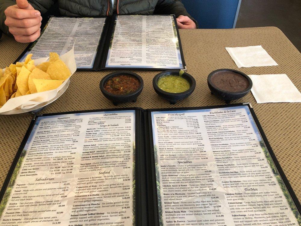 Menu at Mario's Mexican & Salvadorian Restaurant, Little Elm