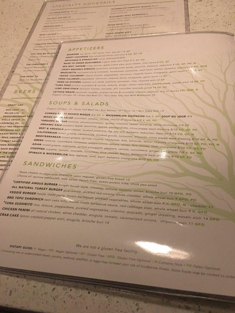 Menu at The Daily Kitchen & Bar, Richmond, W Broad St