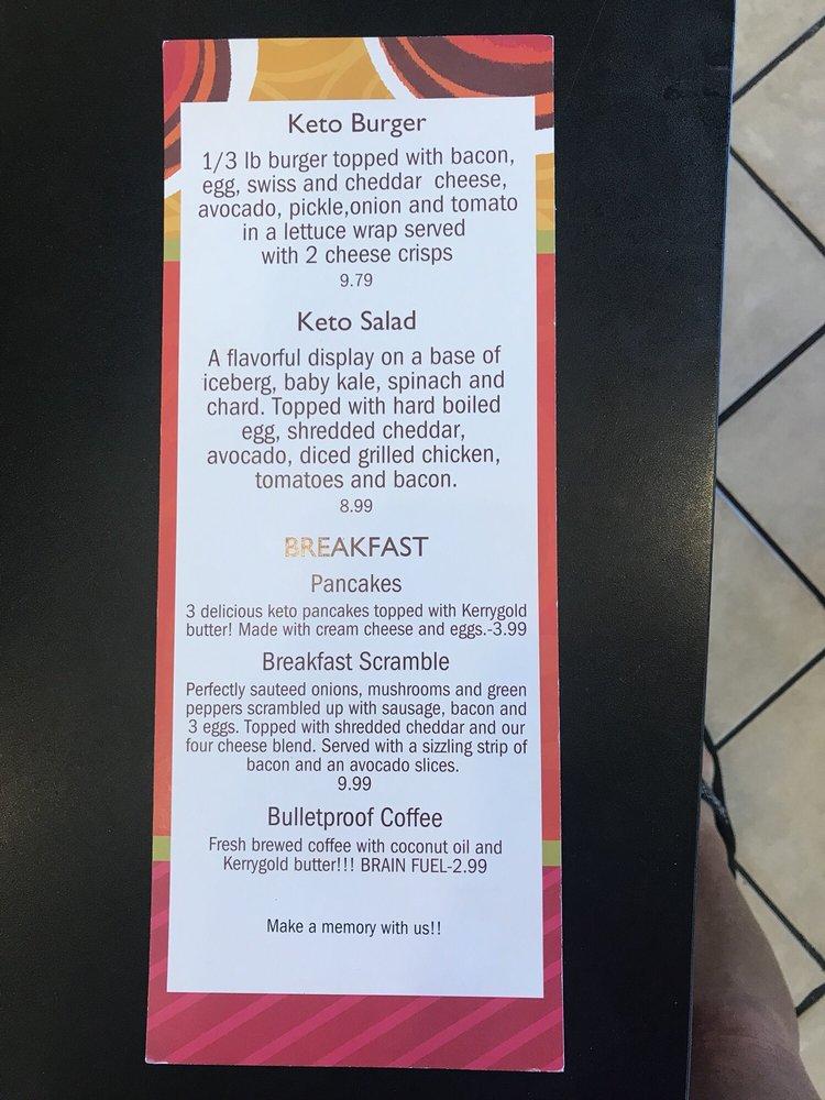 Menu at Center Street Pizza restaurant, Logan