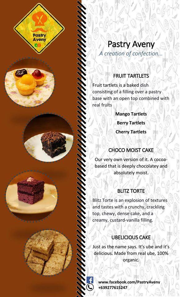Menu at Pastry Aveny desserts, Cordova