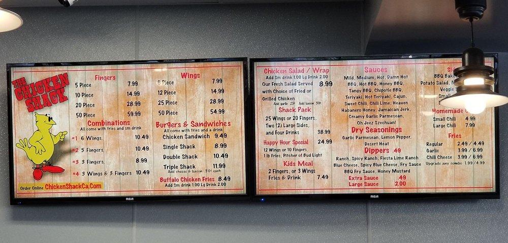 Menu at The Chicken Shack Fresno restaurant, Fresno, Fulton St