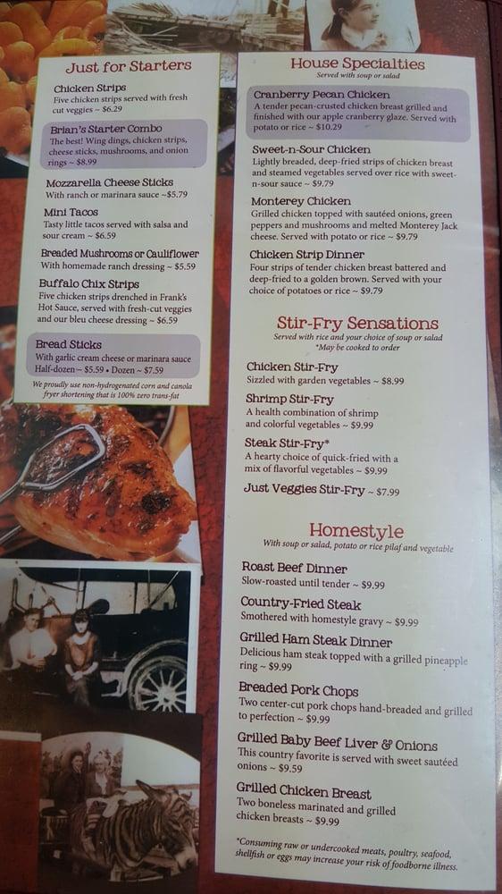 Menu at Brian's Family Restaurant, Lapeer