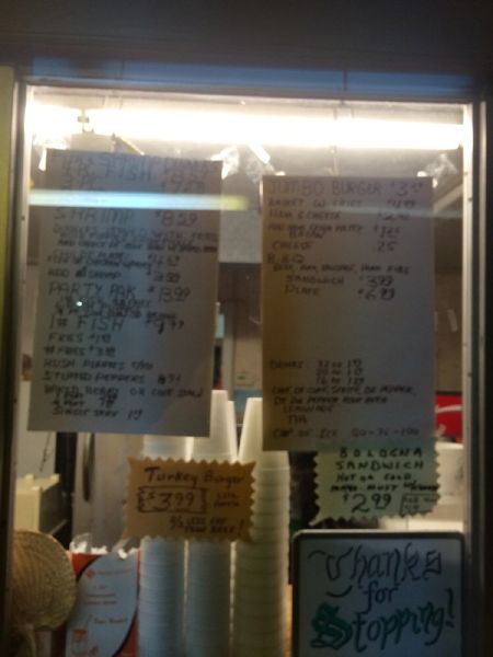 Menu at Catfish Corner restaurant, El Dorado