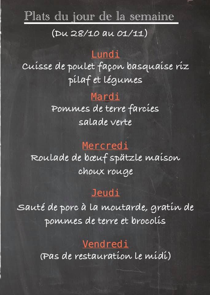 Menu au Restaurant de l'Hôtel L'Alsace Keskastel, Keskastel, 11 Rue du ...