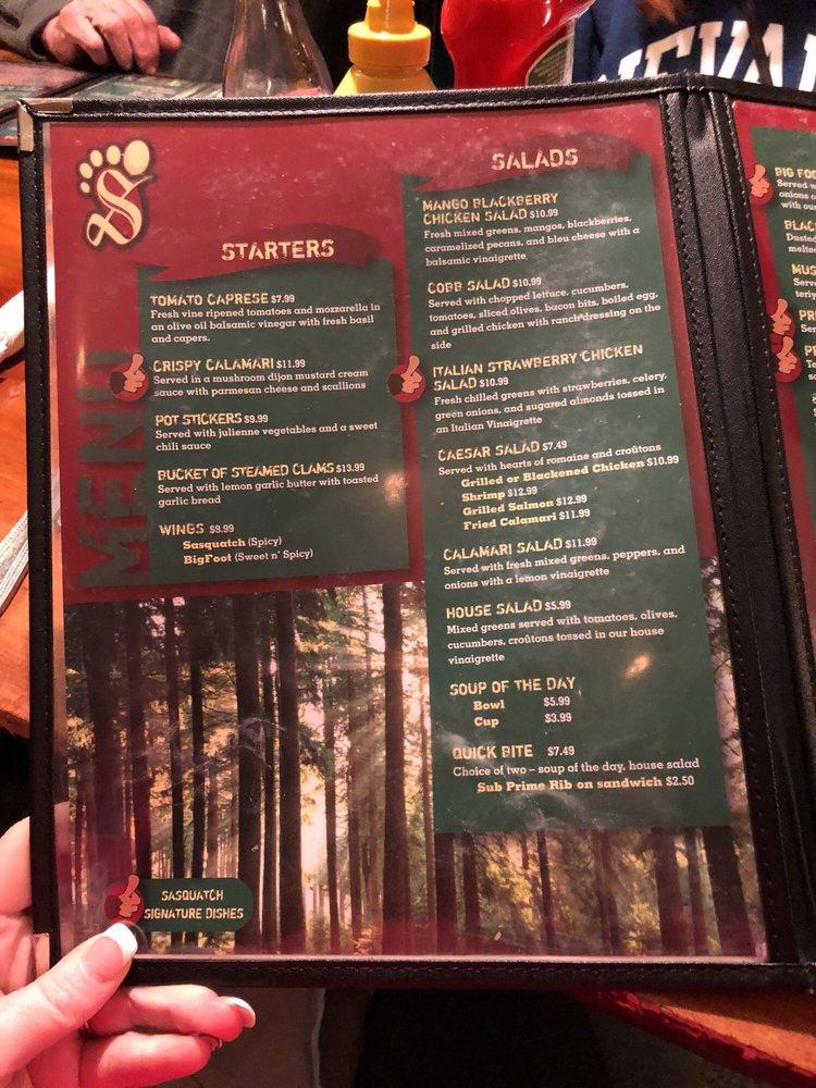 Menu at Sasquatch Tavern and Grill desserts, Verdi