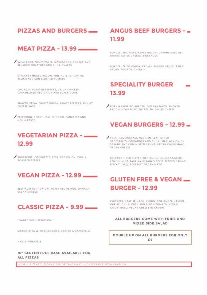 Menu at The Crown Inn pub & bar, Biggar
