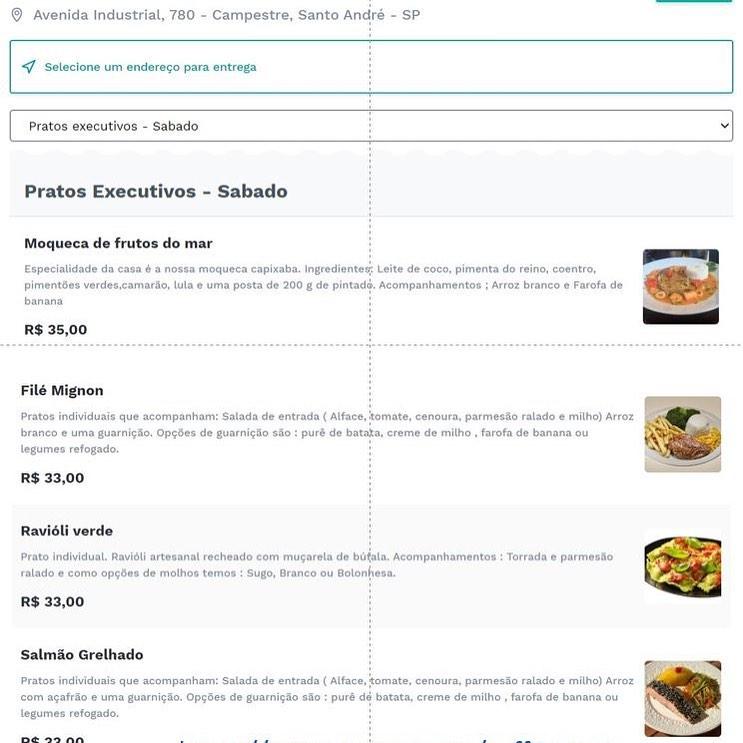 Menu at Coffee tree restaurant, Santo André