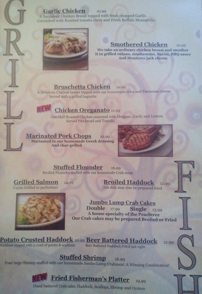 Menu at Peachtree Restaurant and Lounge, Harrisburg