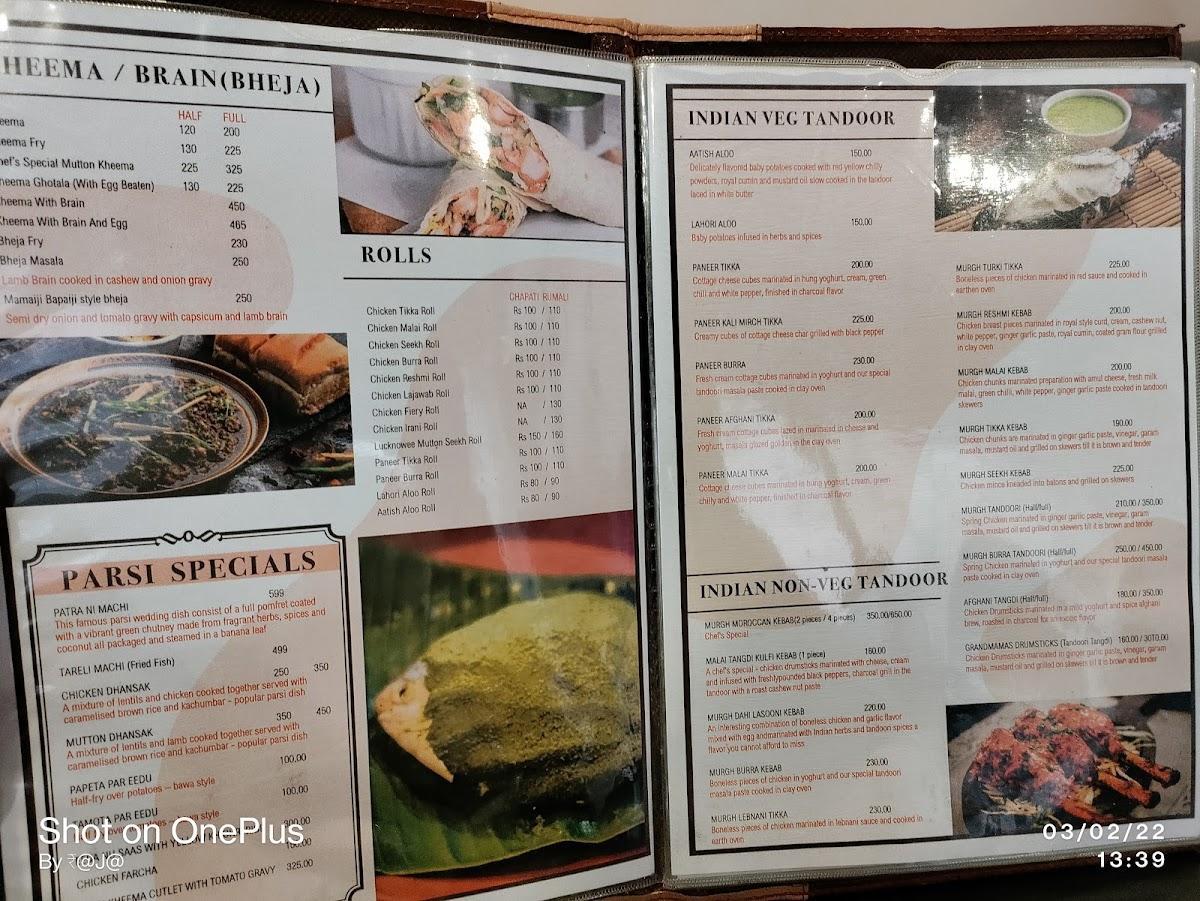 Menu at Roshan Bakery and Restaurant, Mumbai, telephone exchange