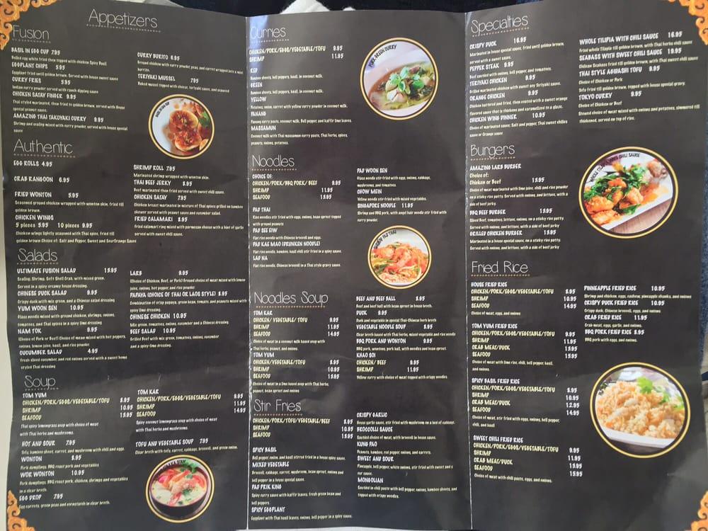 Menu at Amazing Thai restaurant, North Las Vegas, W Ann Rd #109
