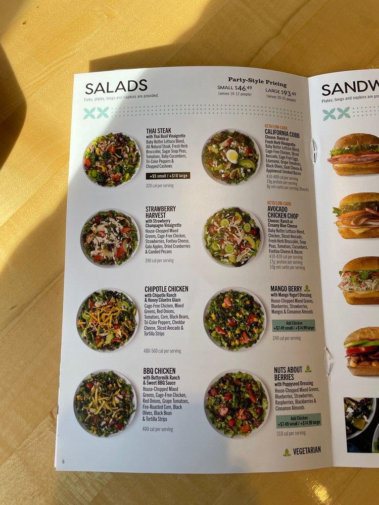 Menu at Café Zupas restaurant, Kildeer, N Rand Rd #101