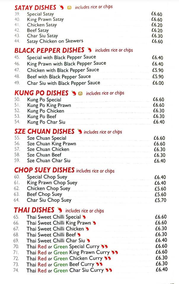 Menu at Golden Sands restaurant, Stevenston