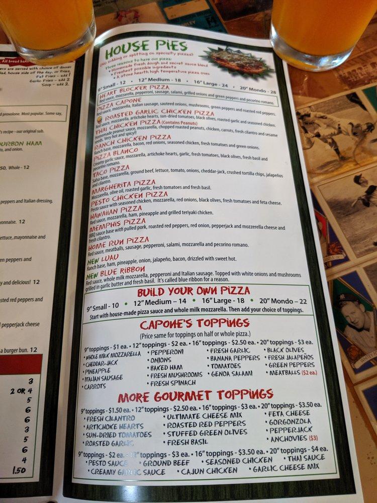 Menu at Capone's Pub & Grill, Post Falls, 315 S Ross Point Rd