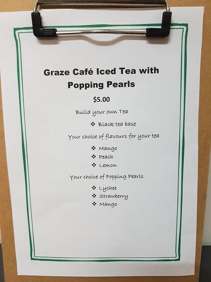 Menu at Graze Cafe and Sushi, Proserpine