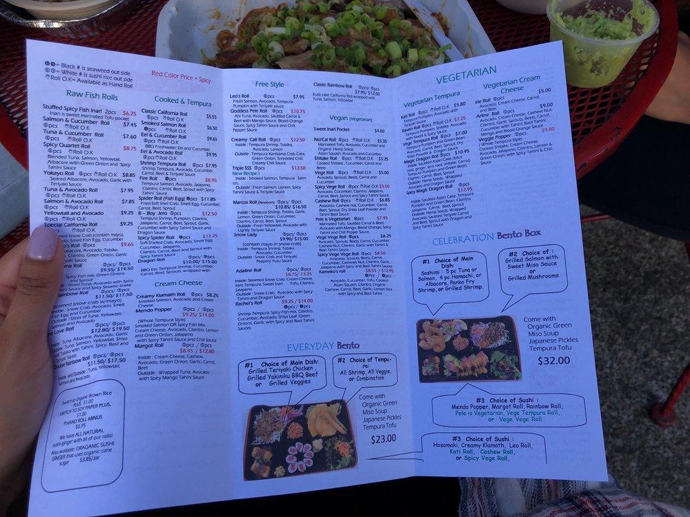 Menu at Oco Time restaurant, Ukiah