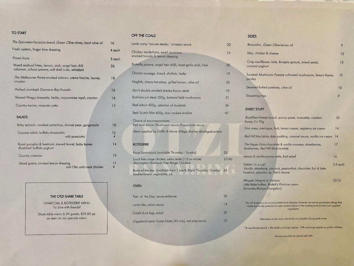 Menu at The Epicurean Kitchen, Balnarring restaurant, Balnarring