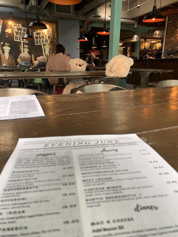 Menu at Curious Cafe, Kelowna