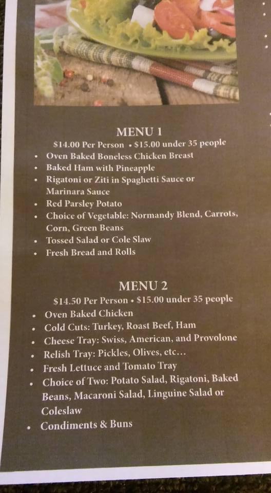 Menu at The County Seat restaurant, Kittanning