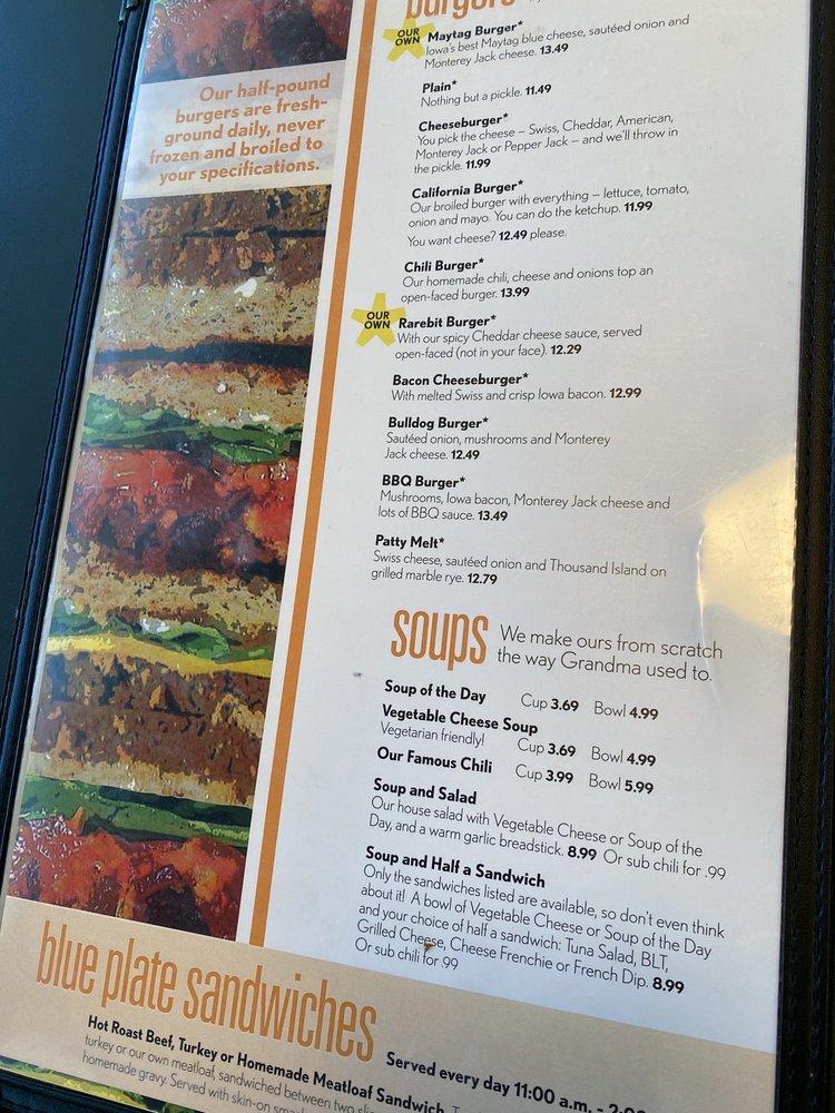 Menu at Drake Diner restaurant, Des Moines