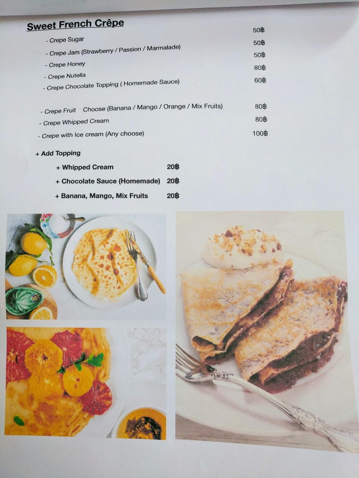 Menu at Island Cafe & Hostel, Ko Tarutao