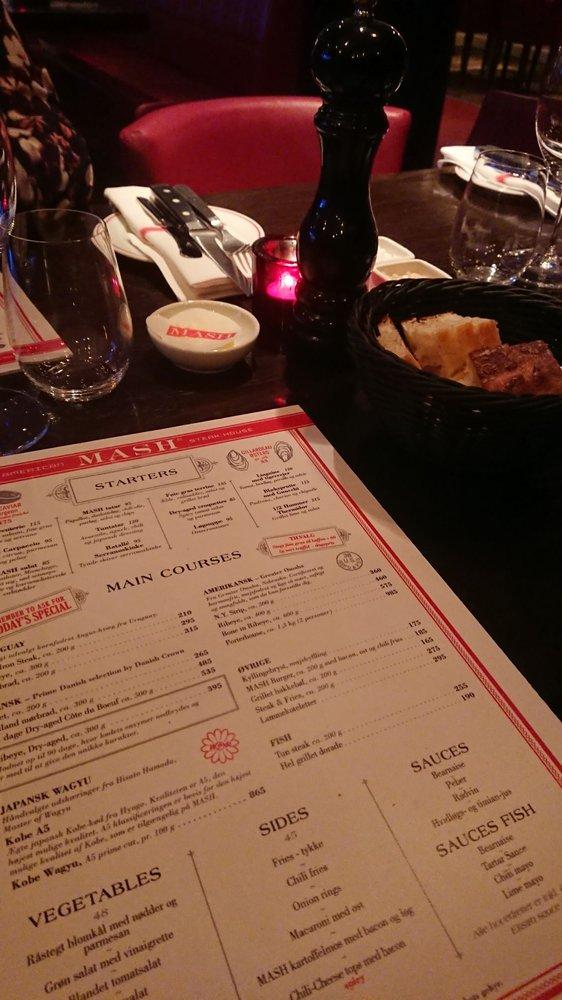 Menu at MASH - Restaurant Aarhus, Aarhus
