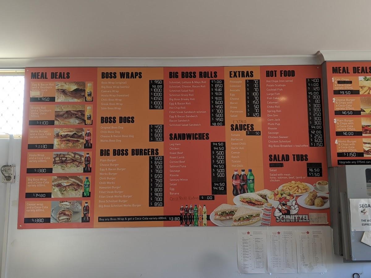 Menu at Schnitzel House Newcastle fast food, Carrington