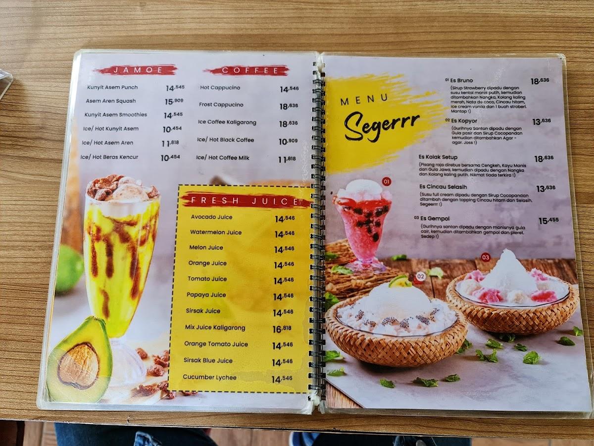 Menu at Waroeng Kaligarong - Kuliner Semarang Setiabudi restaurant ...