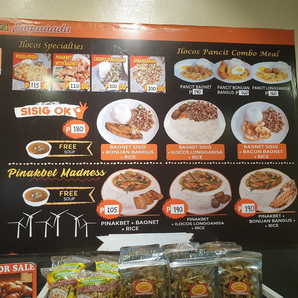 Carta del restaurante Fariñas Ilocos Empanada, Pasig, H35J+9Q6