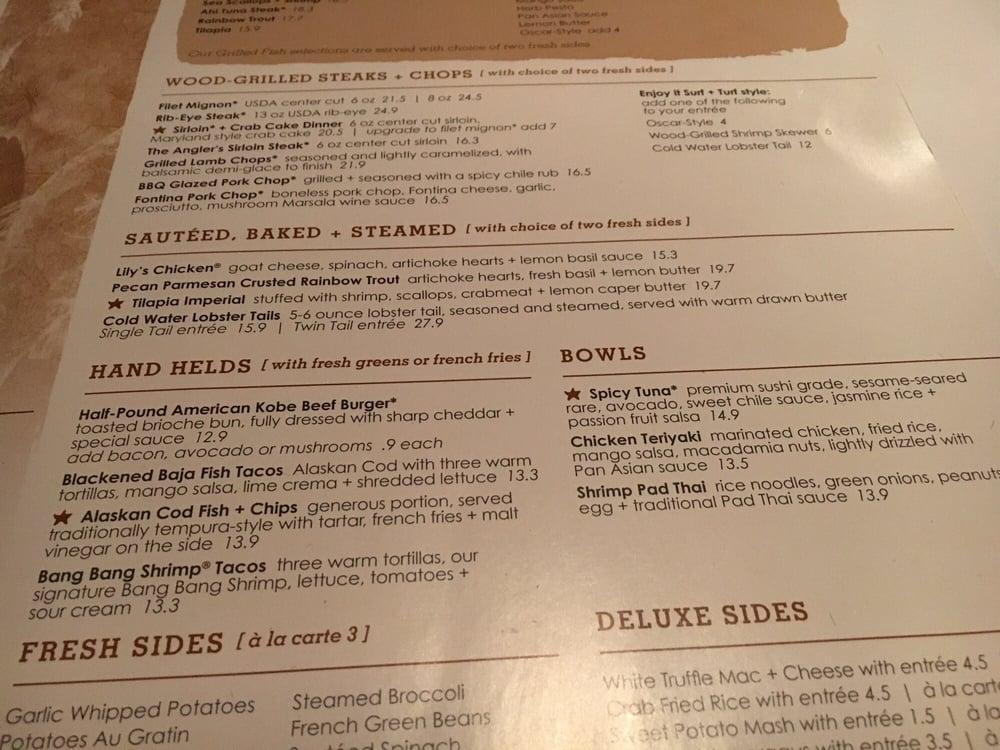 Menu at Bonefish Grill restaurant, Paramus