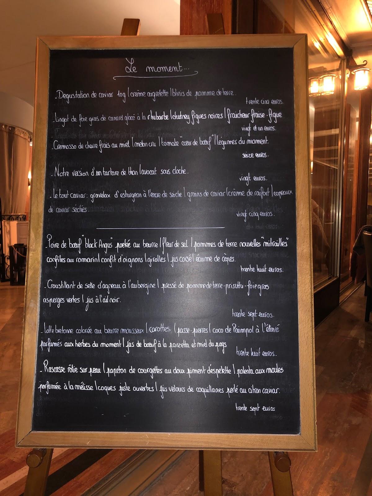 Menu at IL CAPITANO restaurant, Calvi