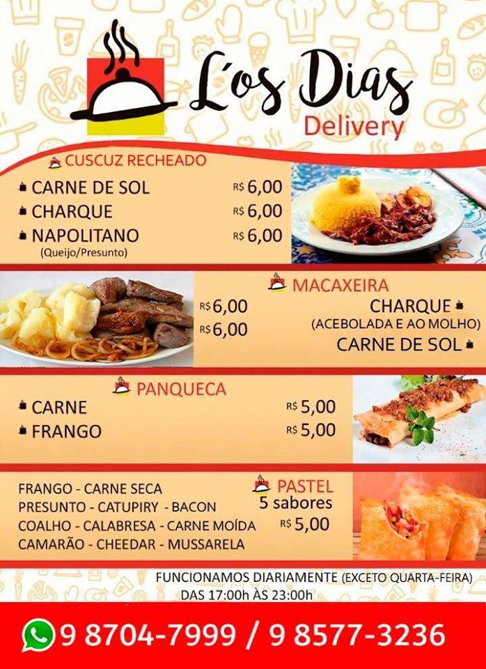 Menu at L'os dias restaurant, Paulista