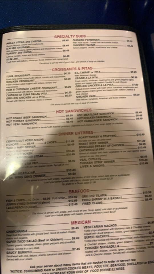 Menu at Papou's Place Restaurant, Richmond