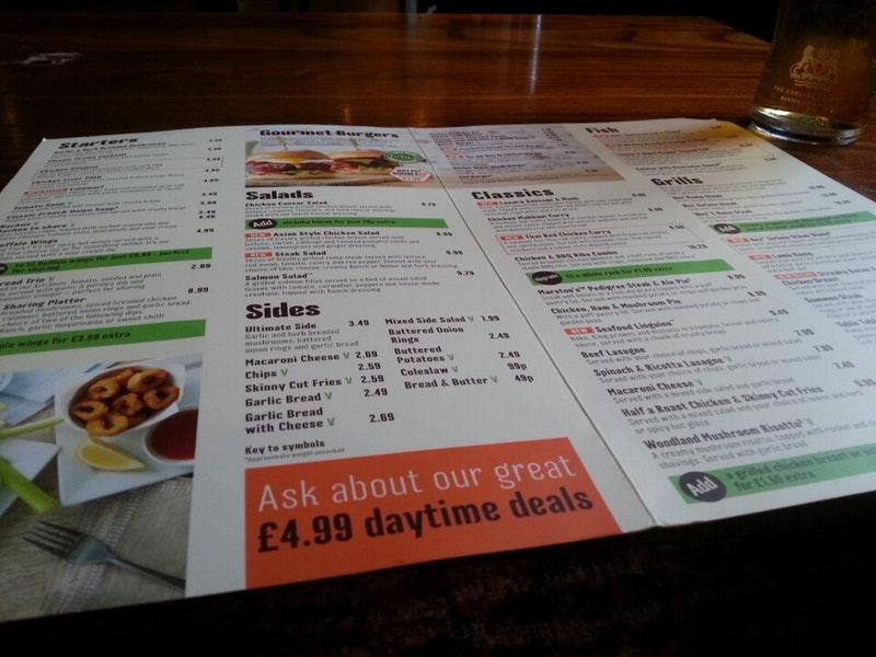 Menu at Swinging Bridge Table Table restaurant, Manchester