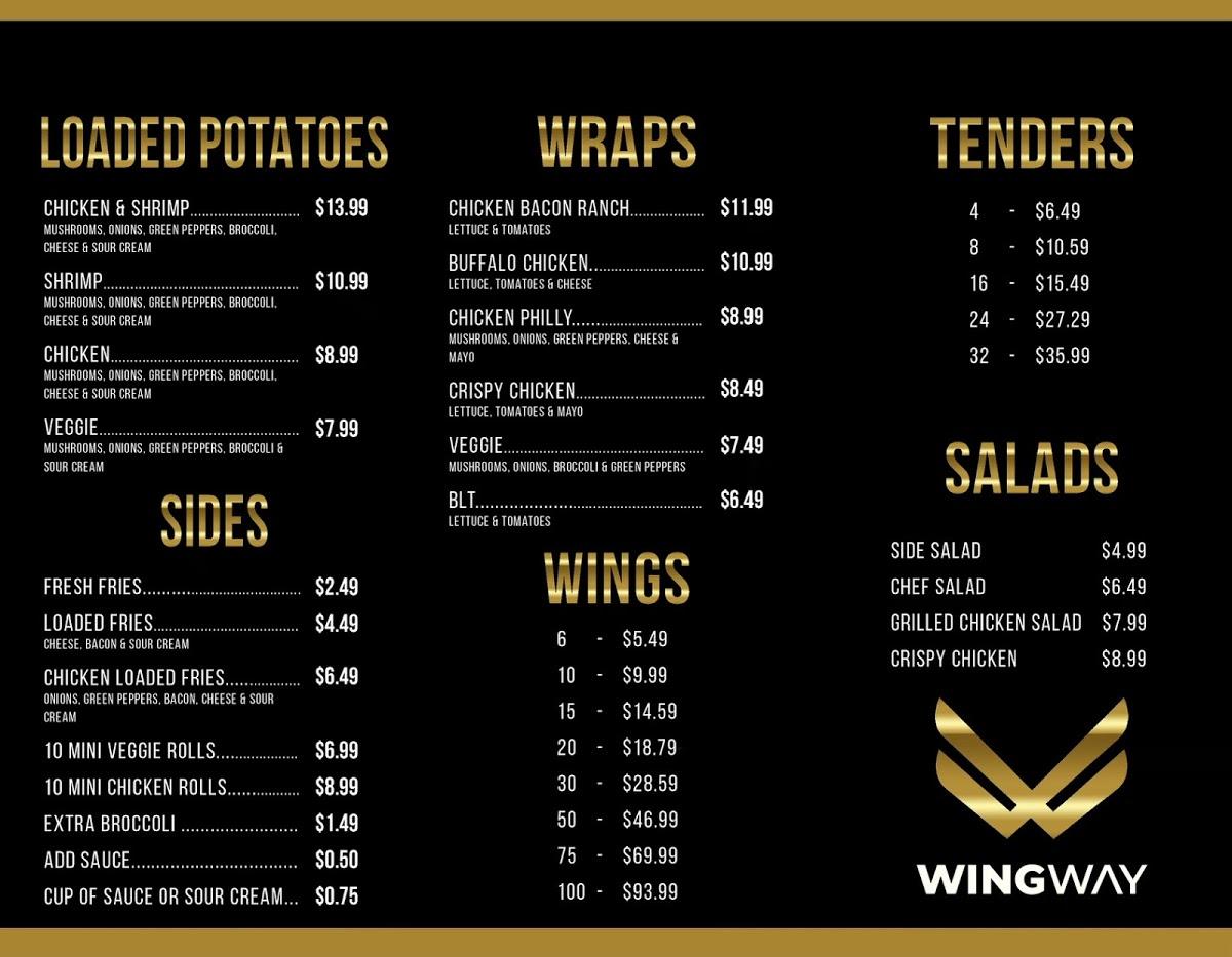 Menu at Wings & Wraps by Wells Way restaurant, Cleveland, Warrensville ...