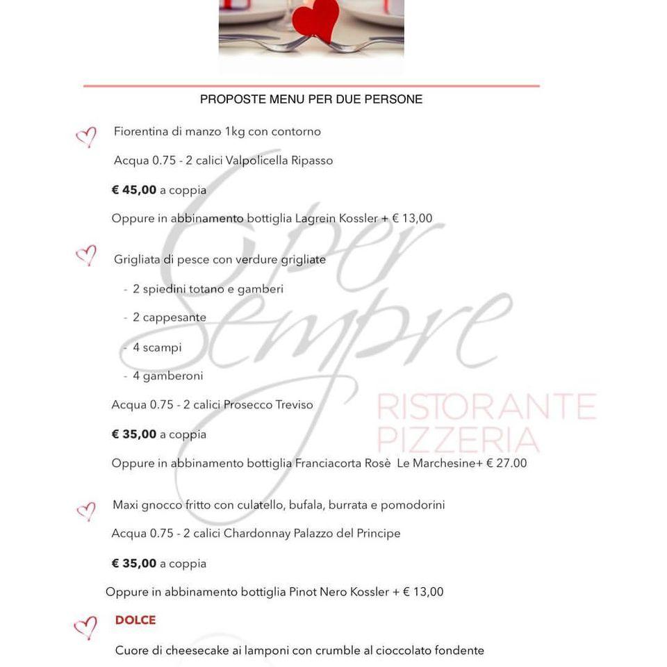 Menu at 6 Per Sempre - Ristorante Pizzeria, Maserà di Padova