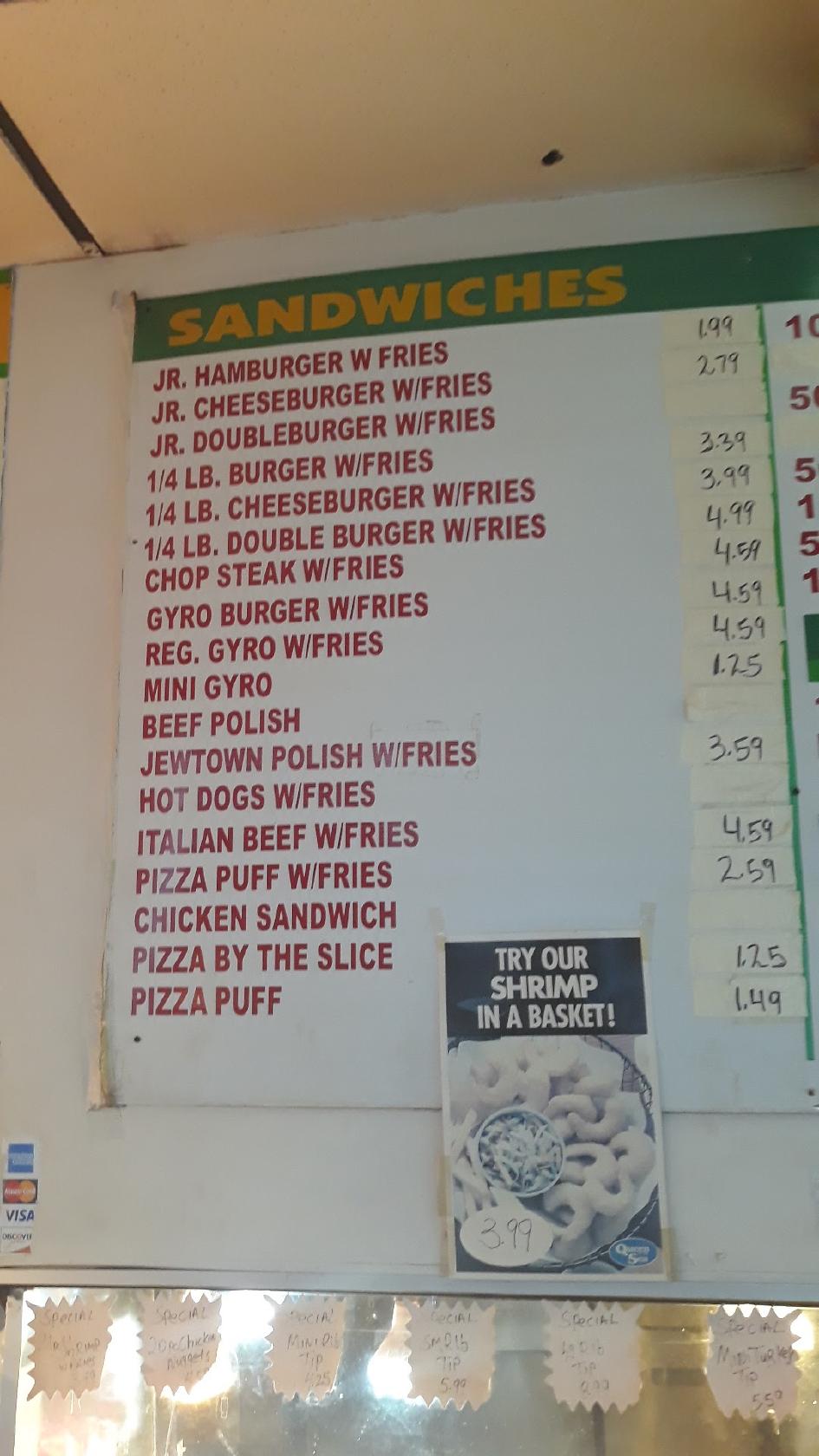 Menu at Pumpkins Place restaurant, Maywood