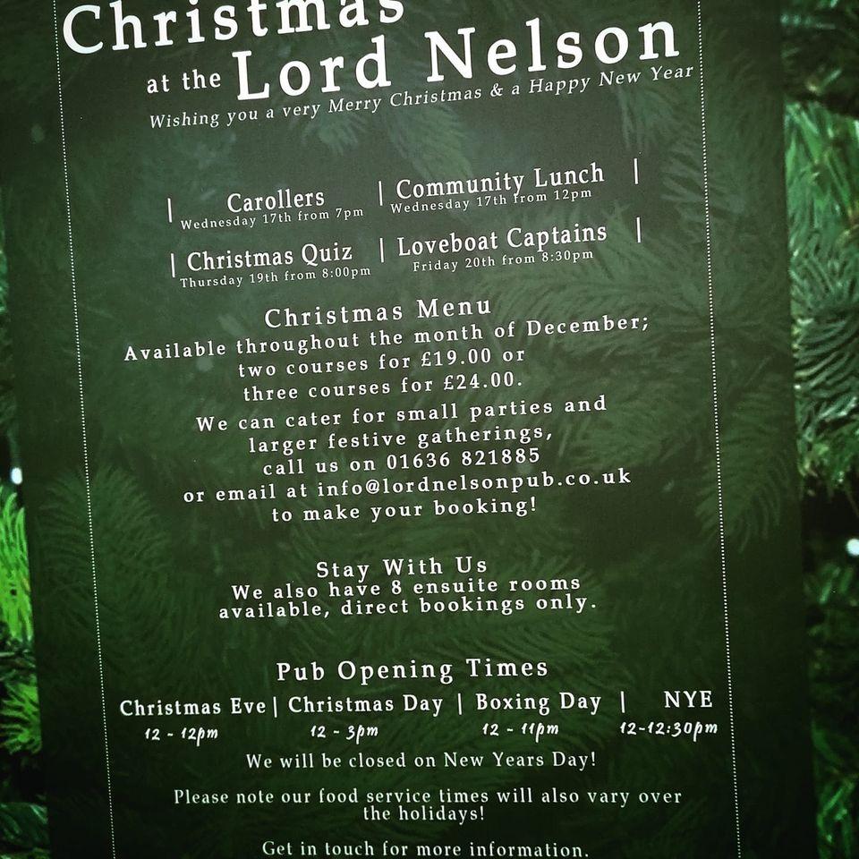 Menu at The Lord Nelson Inn pub & bar, Collingham, 35 Main St
